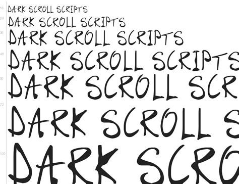 Free Font Dark Scroll Scripts By Darrell Flood