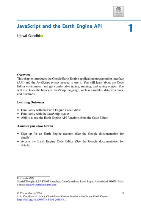 Pdf Javascript And The Earth Engine Api
