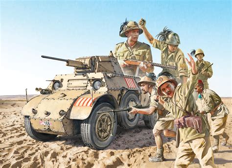 Italeri Autoblinda Ab 41 With Bersaglieri El Alamein