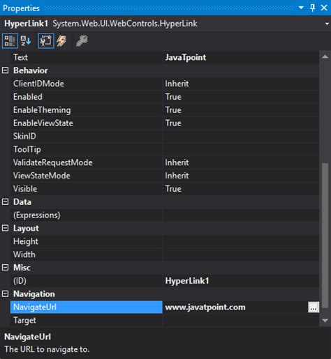Asp Net Hyperlink Tpoint Tech