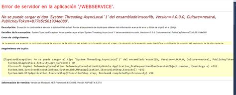 C Unable To Load Type System Threading Asynclocal`1 From The