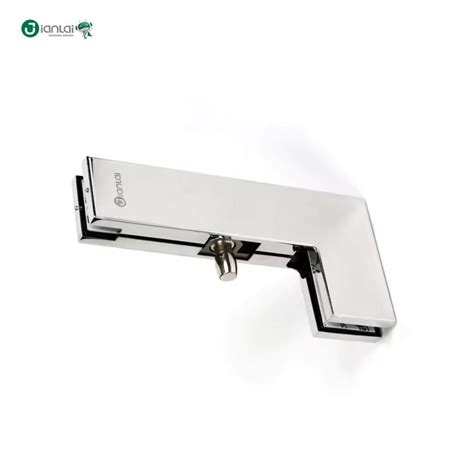 Chrome Glass Hardware Door Clamp Hydraulic L Shape Patch Fitting