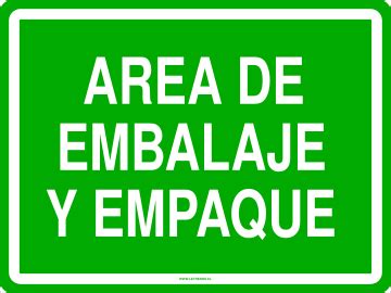 Letrero Area De Embalaje Y Empaque