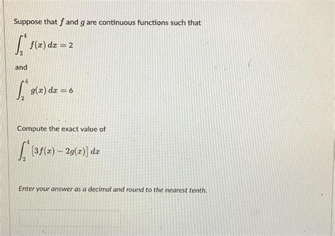 solved suppose that f and g are continuous