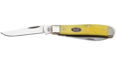 Case Mini Trapper 20031 Smooth Yellow Bone 6207w Ss Pocket Knife