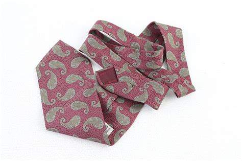 9 아르마니 실크 넥타이 레드빨간색 페이즐리패턴 올 남성의류 중고나라