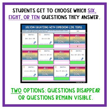 Combining Like Terms Solving Equations Worksheet Combining L