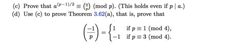 solved 3 37 let p be an odd prime and let a be an integer