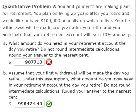 Solved Quantitative Problem 2 You And Your Wife Are Making Chegg Com