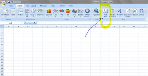 Membuat Textbox Di Microsoft Excel 2007