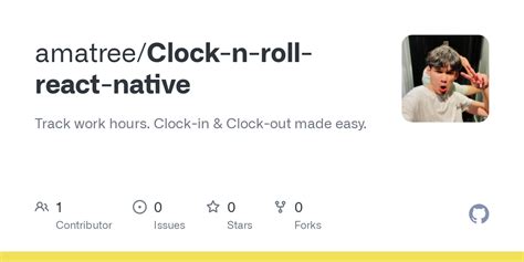Github Amatreeclock N Roll React Native Track Work Hours Clock In