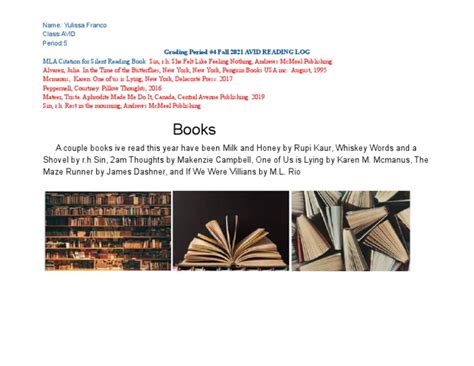 Avid Reading Log 1 Pdf Avid Reading Log 1 Pdf