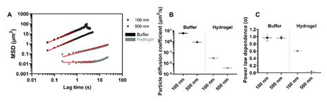 diffusion of nanoparticles a log log plot of ensemble mean squared