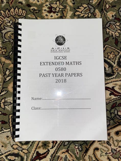 Igcse Extended Maths 0580 Past Year Papers 2018 And 2020 Hobbies