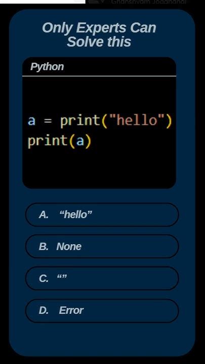 Only Coding Masters Can Solve This 🔥 Write Your Answer In The Comments