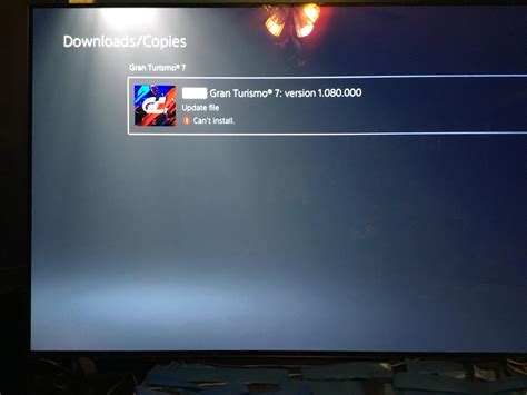 Update Wont Install Any Fixes R GranTurismo7