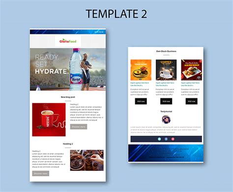 Responsive Mailchimp Html Email Template Behance