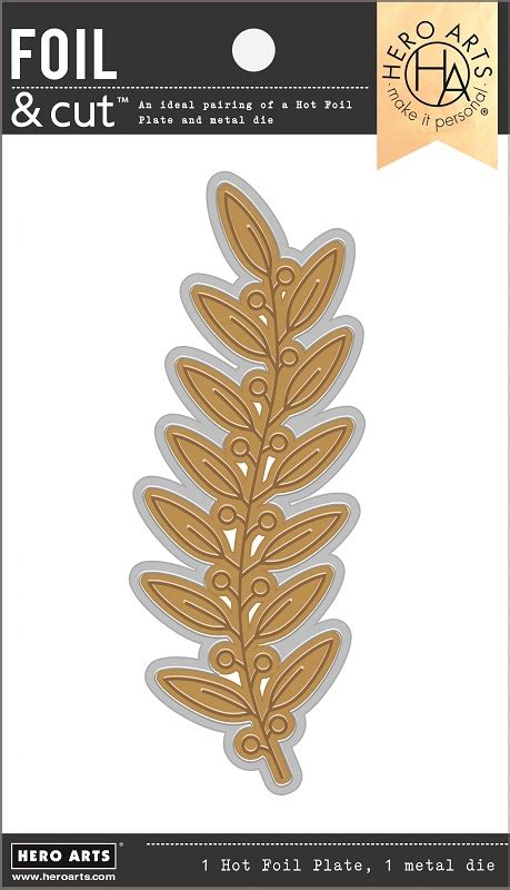 Hero Arts Hot Foil Plate Holiday Greenery Foil And Cut