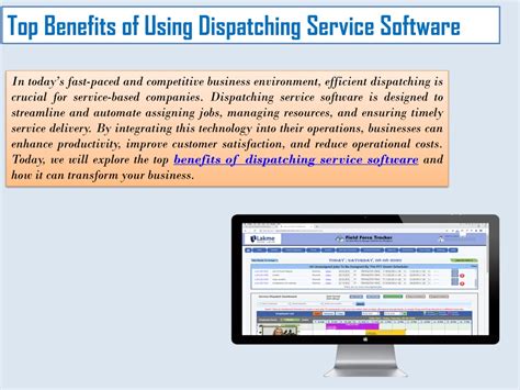 Ppt Top Benefits Of Using Dispatching Service Software Powerpoint