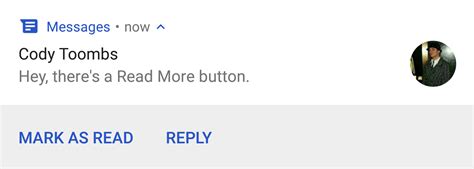 android messages v2 3 update that adds mark as read button in