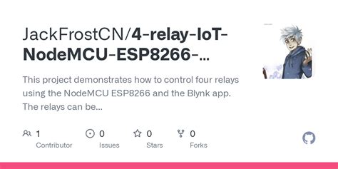 github jackfrostcn 4 relay iot nodemcu esp8266 blynk this project