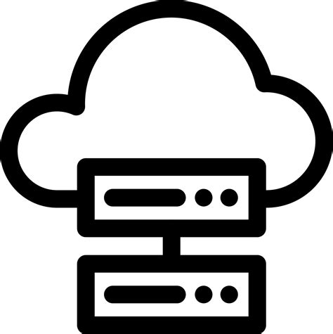 Line Art Illustration Of Cloud Server Sign Or Symbol Vector Art At Vecteezy