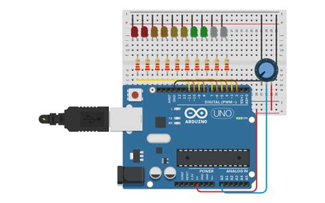 Circuit Design Led Bar Graph Tinkercad