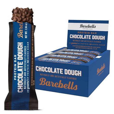 Barebells Protein Bars Chocolate Dough 12 Count 20g High Protein 1g