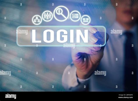 Writing Note Showing Login Business Concept For Entering Website Blog Using Username And
