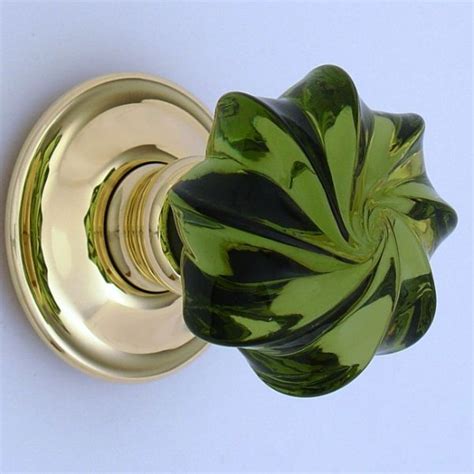 Green Glass Door Knobs Door Knobs