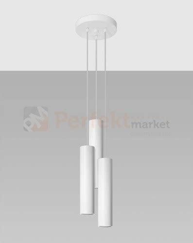Lampa Wisząca Lagos 3p Tuby Walce Białe Sollux Sl 1078 Perfekt Market