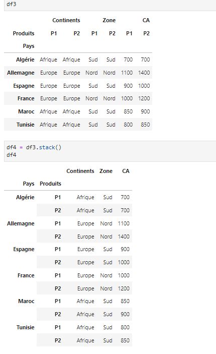 Pourquoi Et Comment Utiliser Les Méthodes Stack Unstack Pivot Et Melt