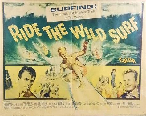 Lot Vintage 1964 Ride The Wild Surf Movie Poster