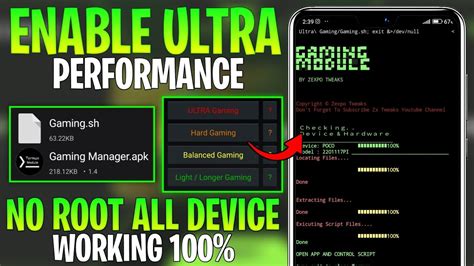 Enable Ultra Gaming Performance Boost FPS Max Performance No Root YouTube