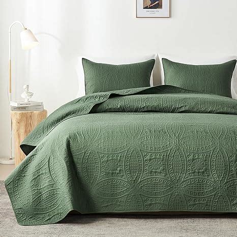 Akkialla Twin Quilt Bedding Setolive Green Ultrasonic
