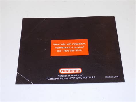 Original Nintendo Nes Controllers Instruction Booklet Manual Nes A Cl