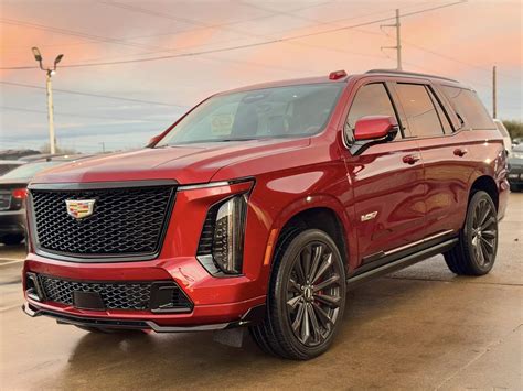2025 Cadillac Escalade V In Radiant Red Live Photos