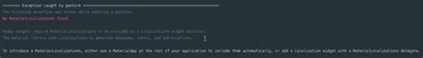 No Materiallocalizations Found In Flutter Onlyflutter