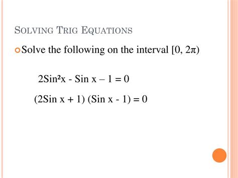 PPT 5 3 Solving Trig Equations PowerPoint Presentation Free Download ID 2978015