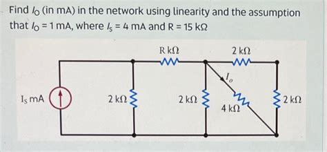 Solved Find I0 In MA In The Network Using Linearity And Chegg