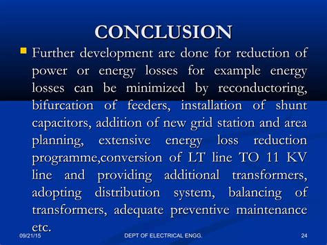 Loss Minimisation In Power System Ppt