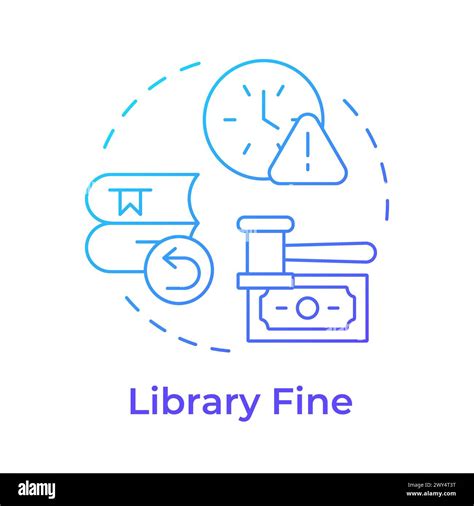 Library Fine Blue Gradient Concept Icon Stock Vector Image And Art Alamy