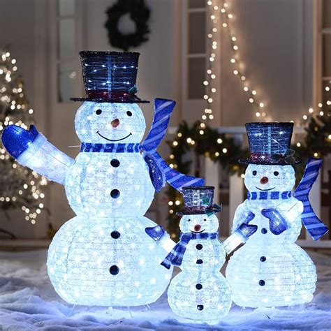 Muñecos De Nieve Para Decorar El Porche Delantero De Navidad Cómo