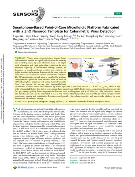 Pdf Smartphone Based Point Of Care Microfluidic Platform Fabricated With A Zno Nanorod