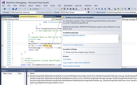 C StackExchange Redis SetAdd Key Val Crashes With Key GUID Stack Overflow
