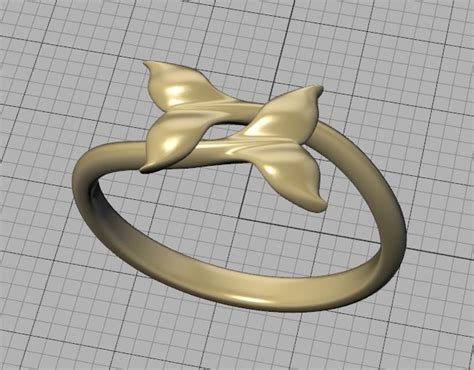 Dolphin Tail Bypass Ring 3dmodel For 3dprinting 3d Model 3d Printable