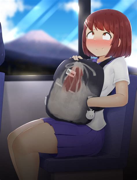 Rule 34 1futa Backpack Balls Big Penis Blush Breasts Brown Hair