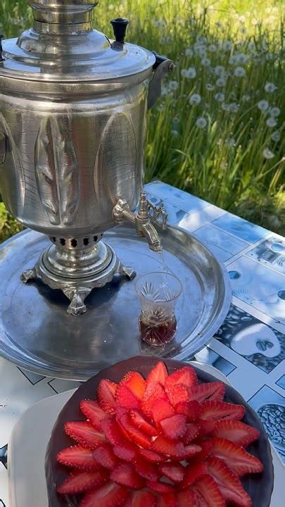 Чай из самовара с тортиком на природе. Почему чай из самовара вкуснее ...
