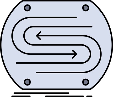 Business Arrow Concept Convergence Match Pitch Flat Color Icon Vector