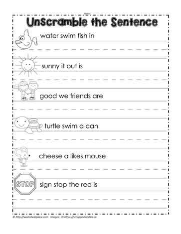 Unscramble The Sentence Worksheets Worksheets Library